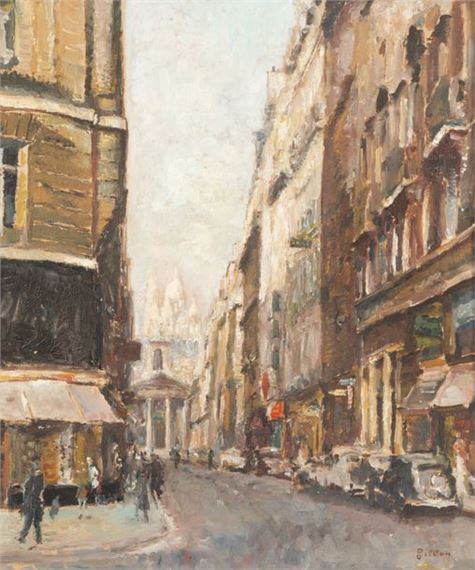 Arthur Fillon | Rue Laffitte with a view of Notre Dame de Lorette and ...