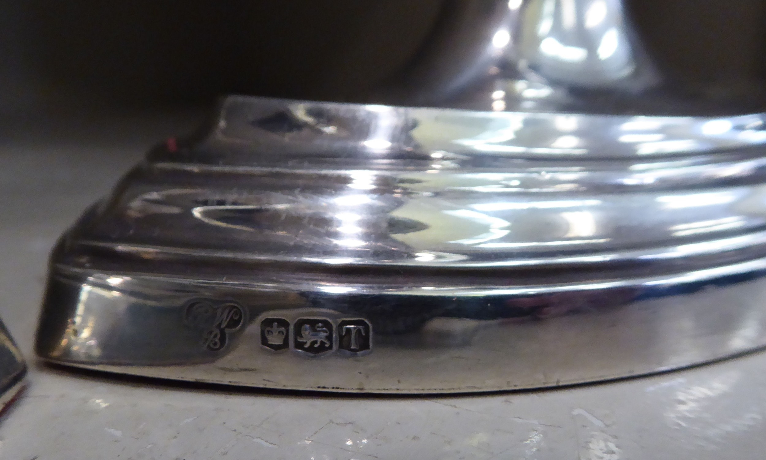 Sheffield | A pair of Queen Elizabeth II loaded silver candlesticks of ...