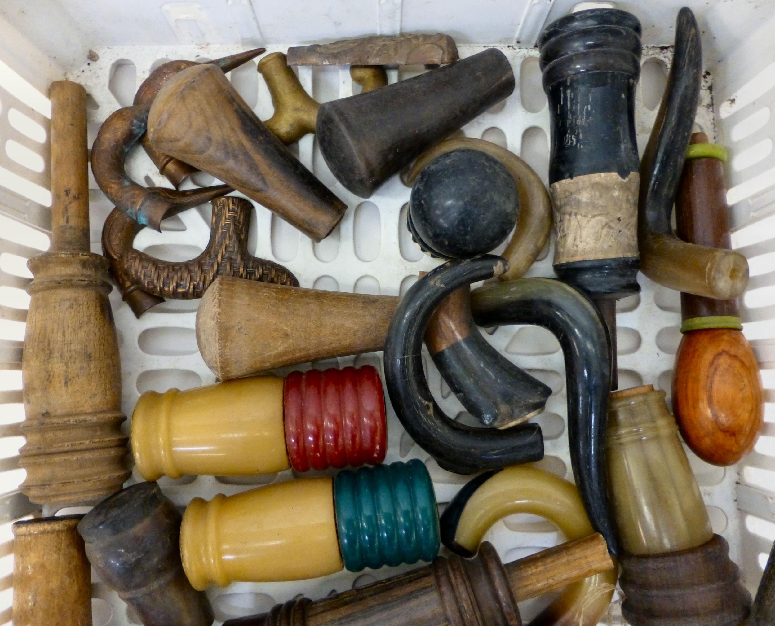 Stick | Antique walking stick handles and pipes various materi | MutualArt