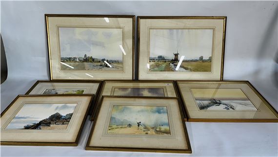 John Clifford | A GROUP OF SIX CLIFFORD JOHN WATERCOLOURS AND LIMITED ...