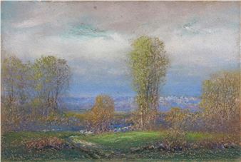 Dwight William Tryon | Moonlight (1906) | MutualArt