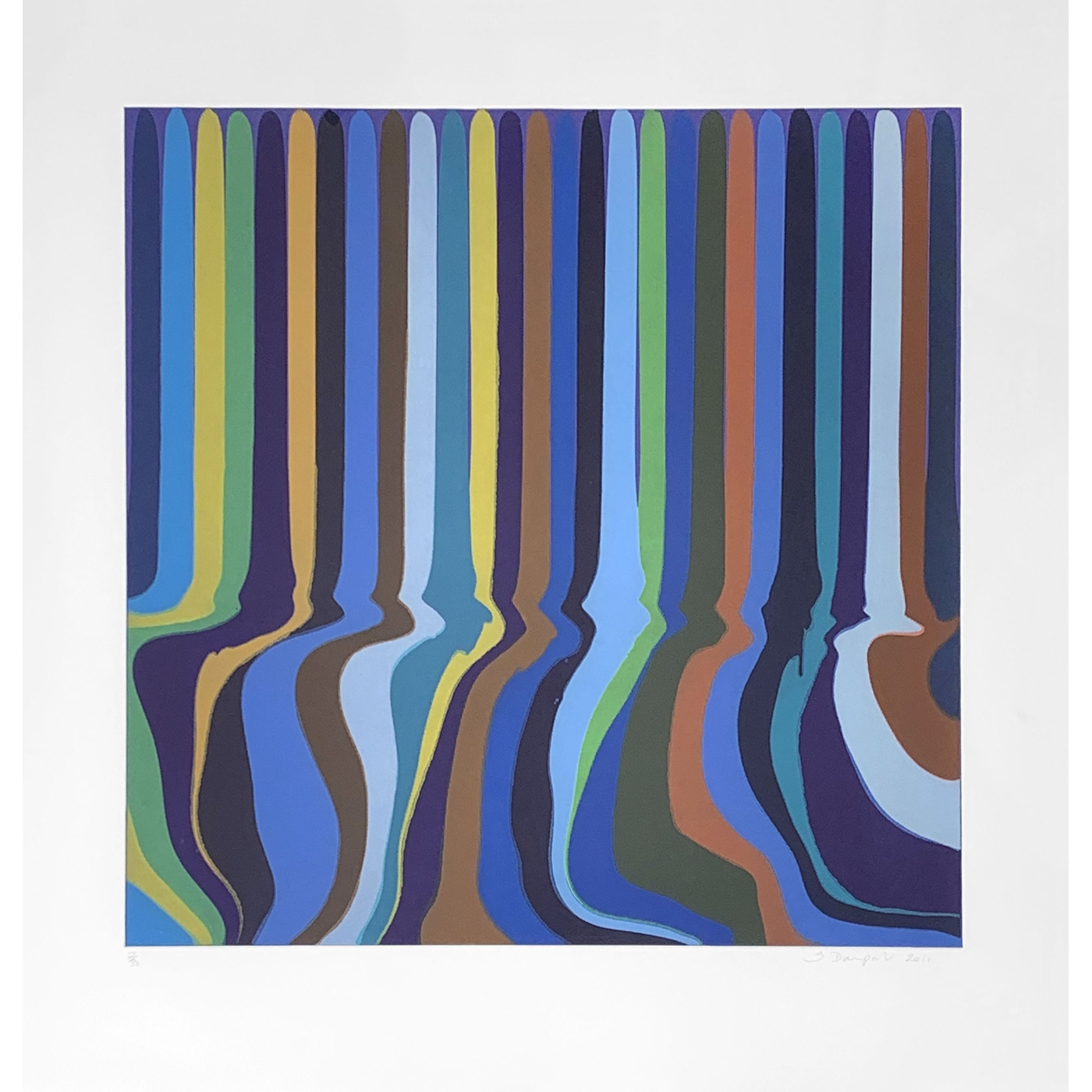 Ian Davenport | Colorplan Series / Royal Blue Etching (2011) | MutualArt