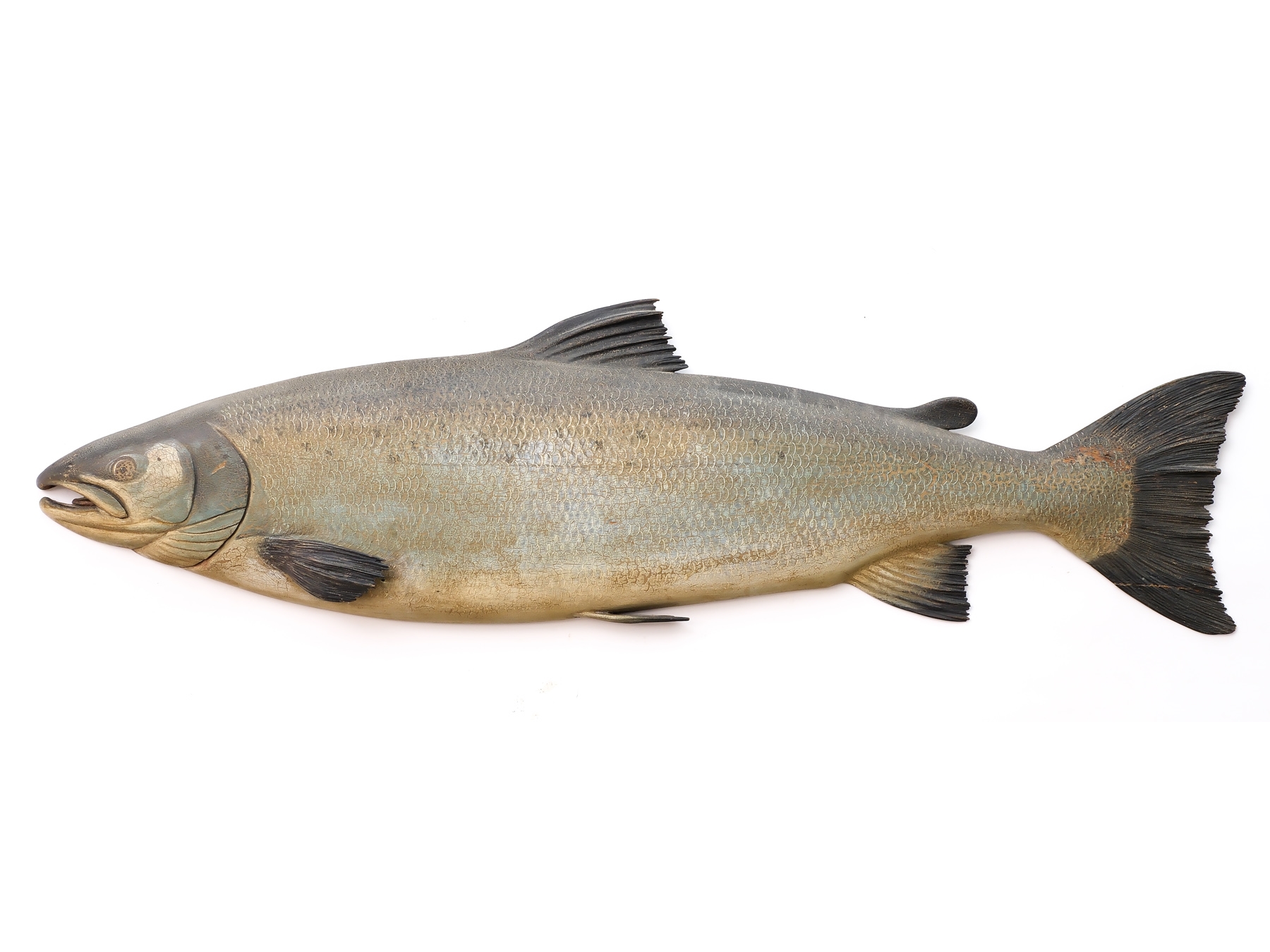 John Tully | Carved salmon trophy fish | MutualArt