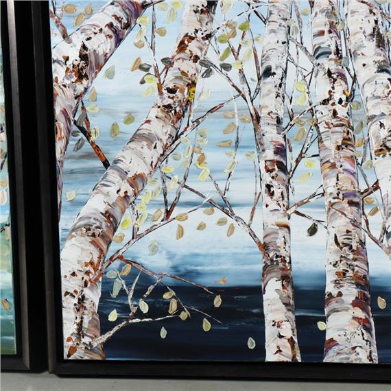 Maya Eventov | birch tree triptych | MutualArt