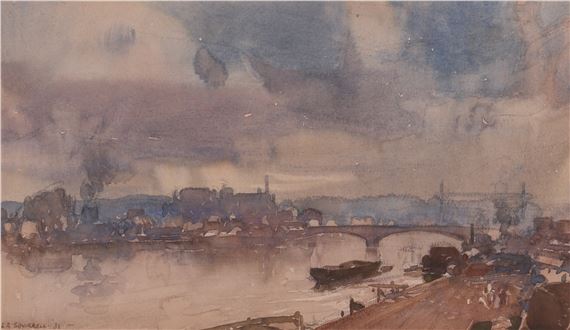 Leonard Russell Squirrell | Impression of Rouen (1931) | MutualArt