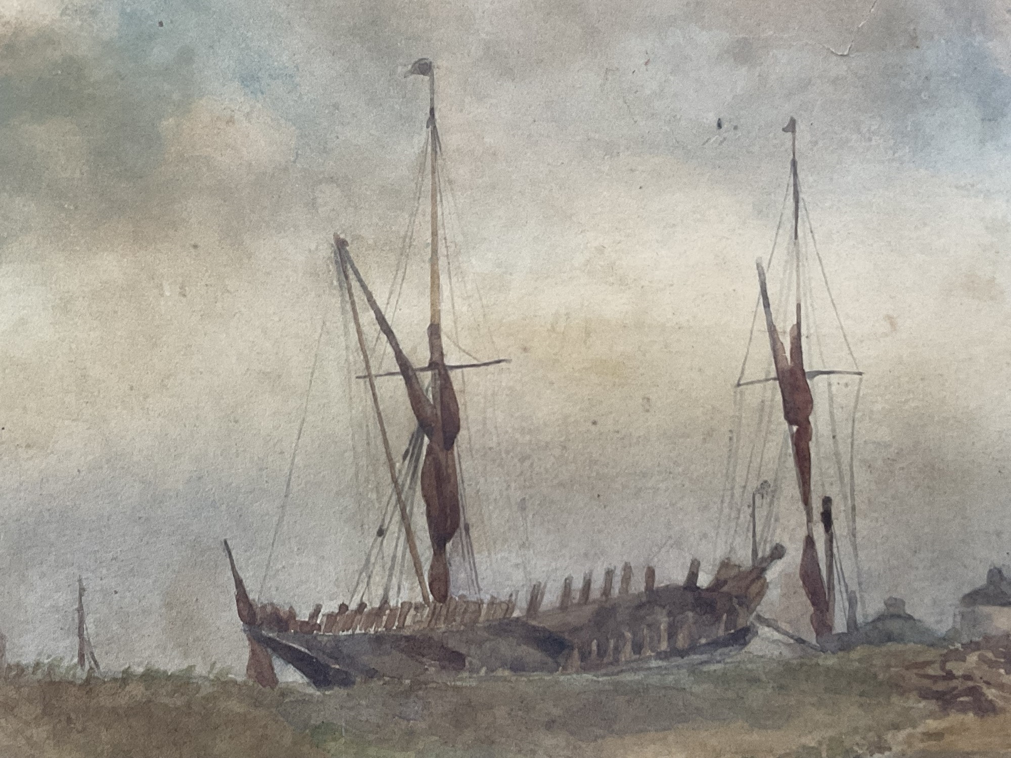 Arthur Briscoe | Barges on the Shore | MutualArt