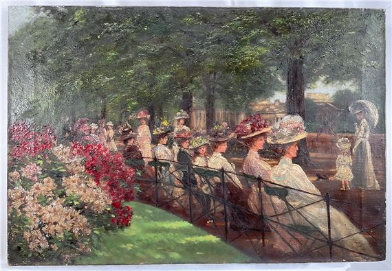Joseph Edward Homerville Hague | Edwardian Ladies in a Summer Park ...
