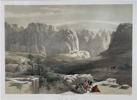 David Roberts | Site of Petra; Island of Graia, Gulf of Akabah (20th ...