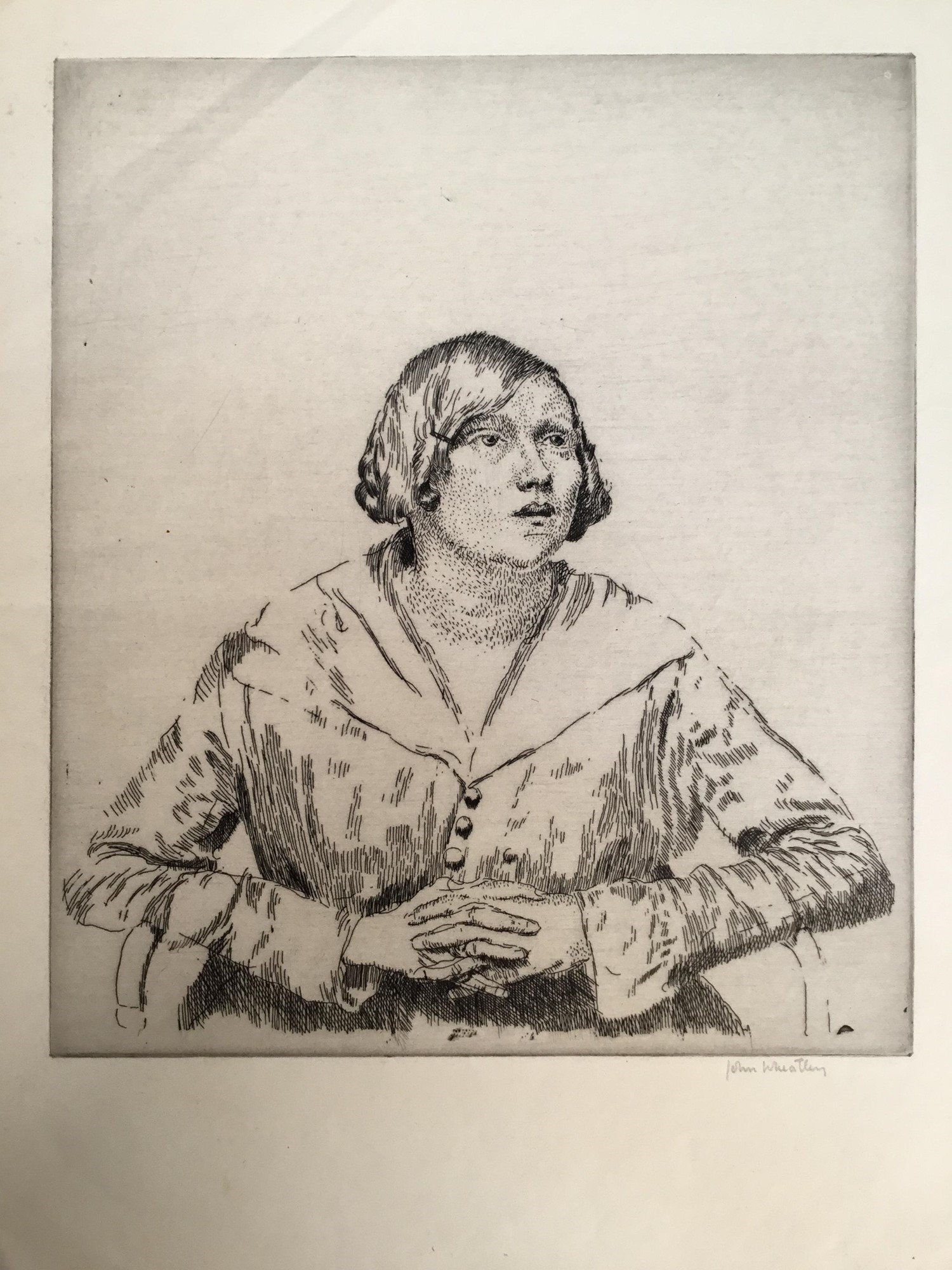 John Wheatley | 1955) pair of etchings - seated man signed and dated ...