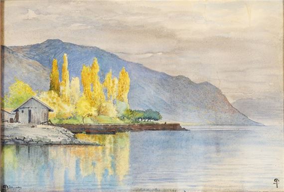 Gaston Bethune | The Port of Clarens on Lake Geneva (Switzerland ...