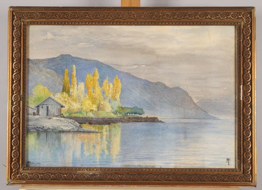 Gaston Bethune | The Port of Clarens on Lake Geneva (Switzerland ...