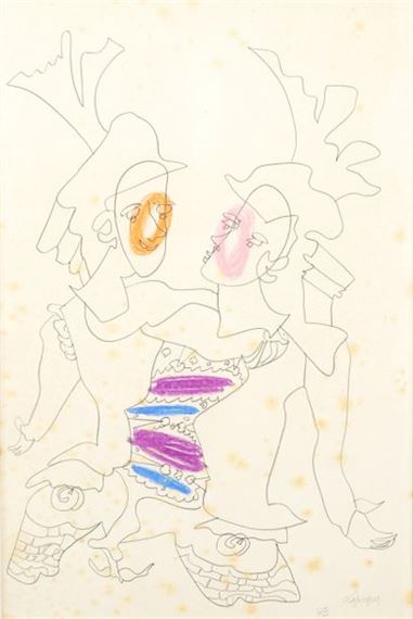 Charles Lapicque | . Orestes and Pylades - The Lovers (1973) | MutualArt