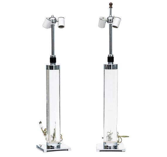Carl Hansen | Pair Of Carl Hansen Lucite Mid Century Lamps (1970 ...
