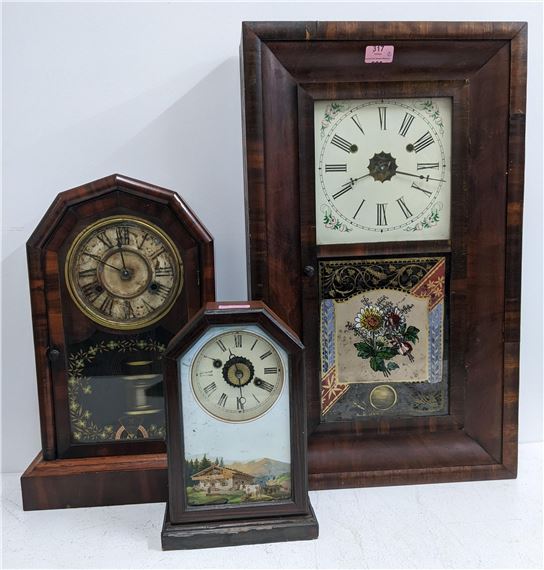 Bonus | Three clocks to include an early 20th century Bonus Tea mantel ...