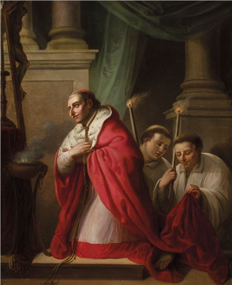 Gérard Edelinck | Saint Charles Borromeo praying before the cross (1810 ...