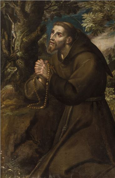 Spanish School, 17th Century | Saint Francis praying | MutualArt