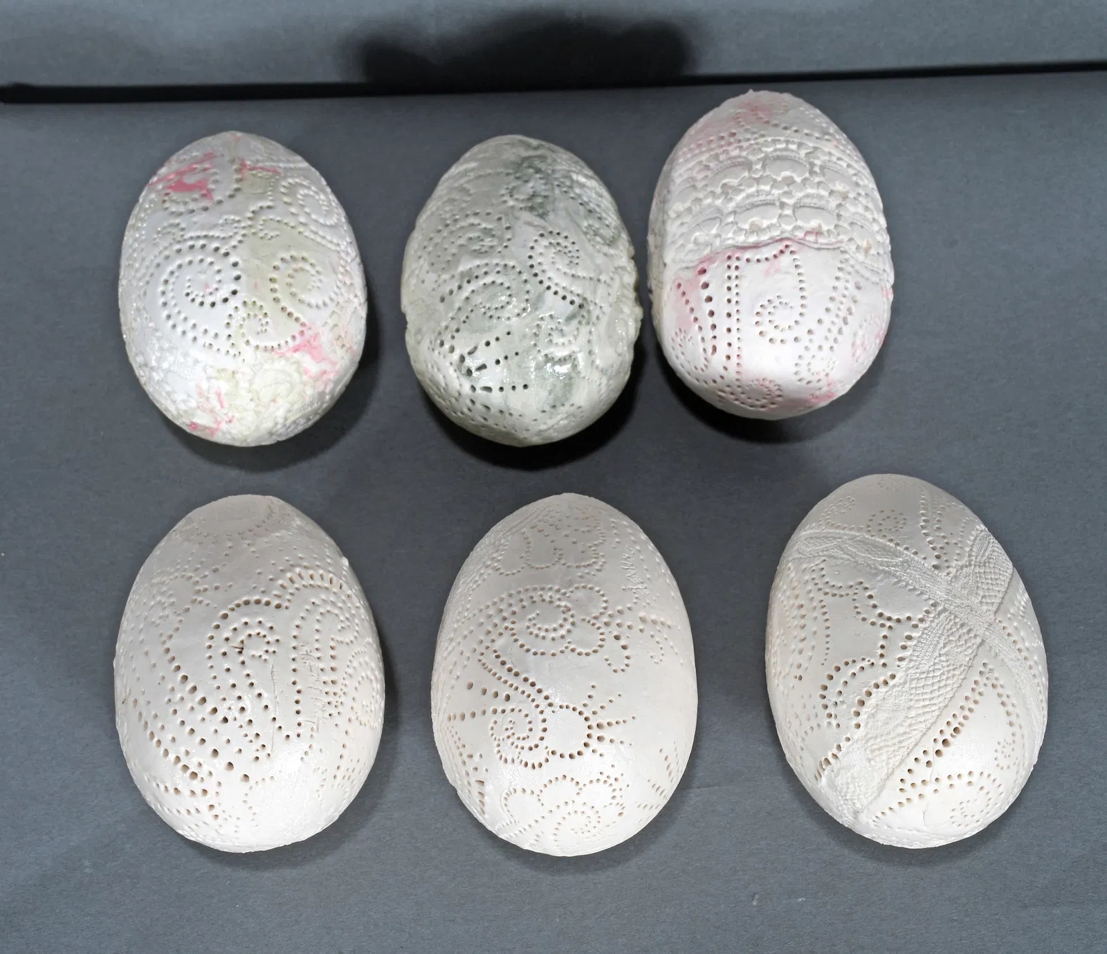 Frank Fleming | Six Porcelain Eggs (1970s) | MutualArt