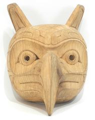 Paul Johnny | Northwest Coast Style Hawk Mask Signed Paul Johnny ...