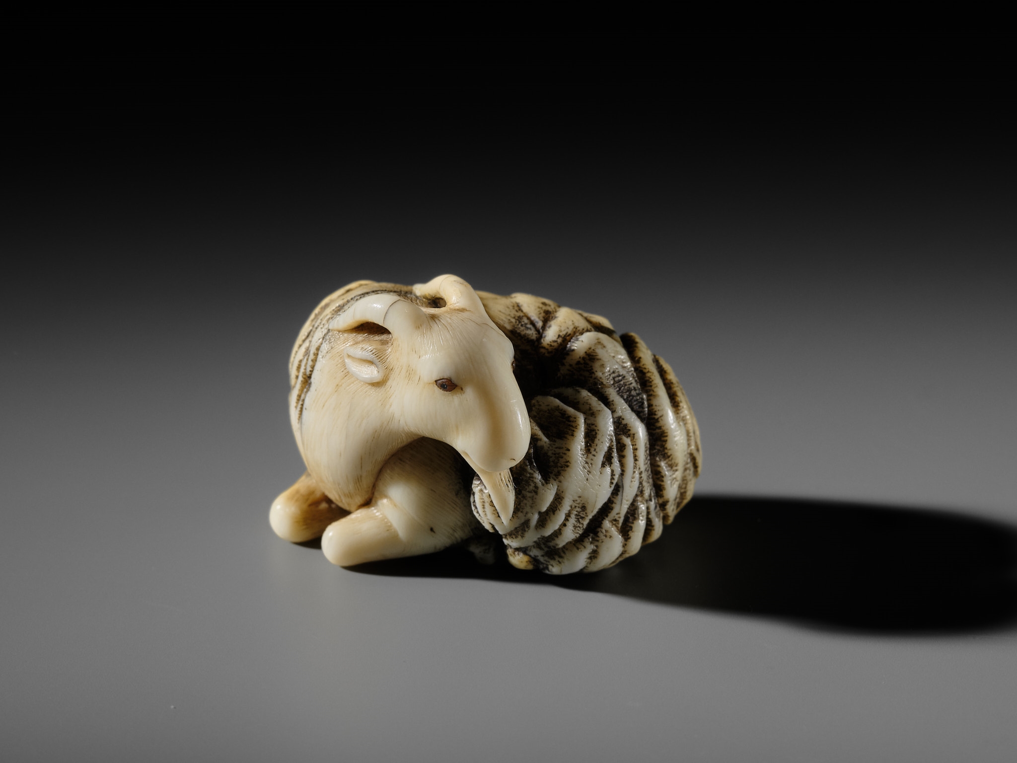 Masatsugu Kaigyokusai | A MASTERFUL AND RARE IVORY NETSUKE OF KOSHOHEI ...