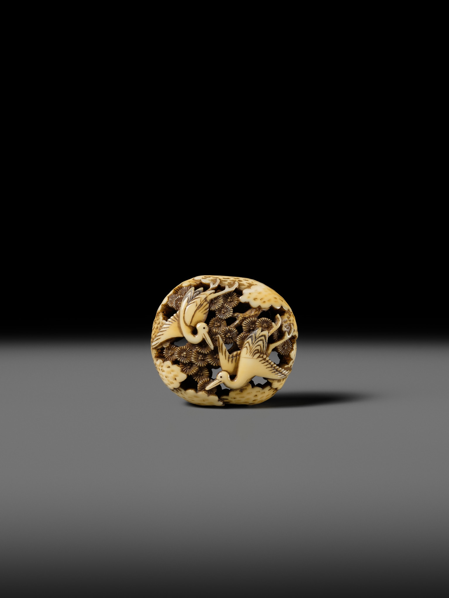 Japanese School, 19th Century | A FINE WALRUS TUSK RYUSA MANJU NETSUKE ...