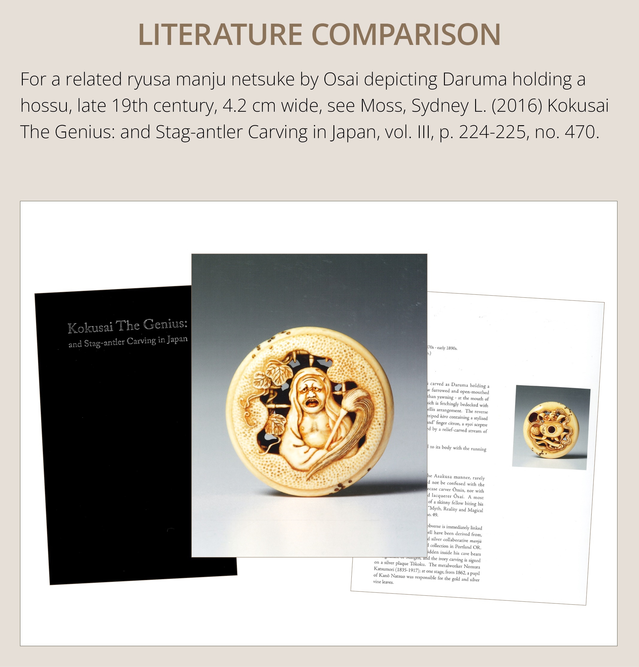 Japanese School, 19th Century | OSAI: A RARE IVORY RYUSA MANJU NETSUKE ...