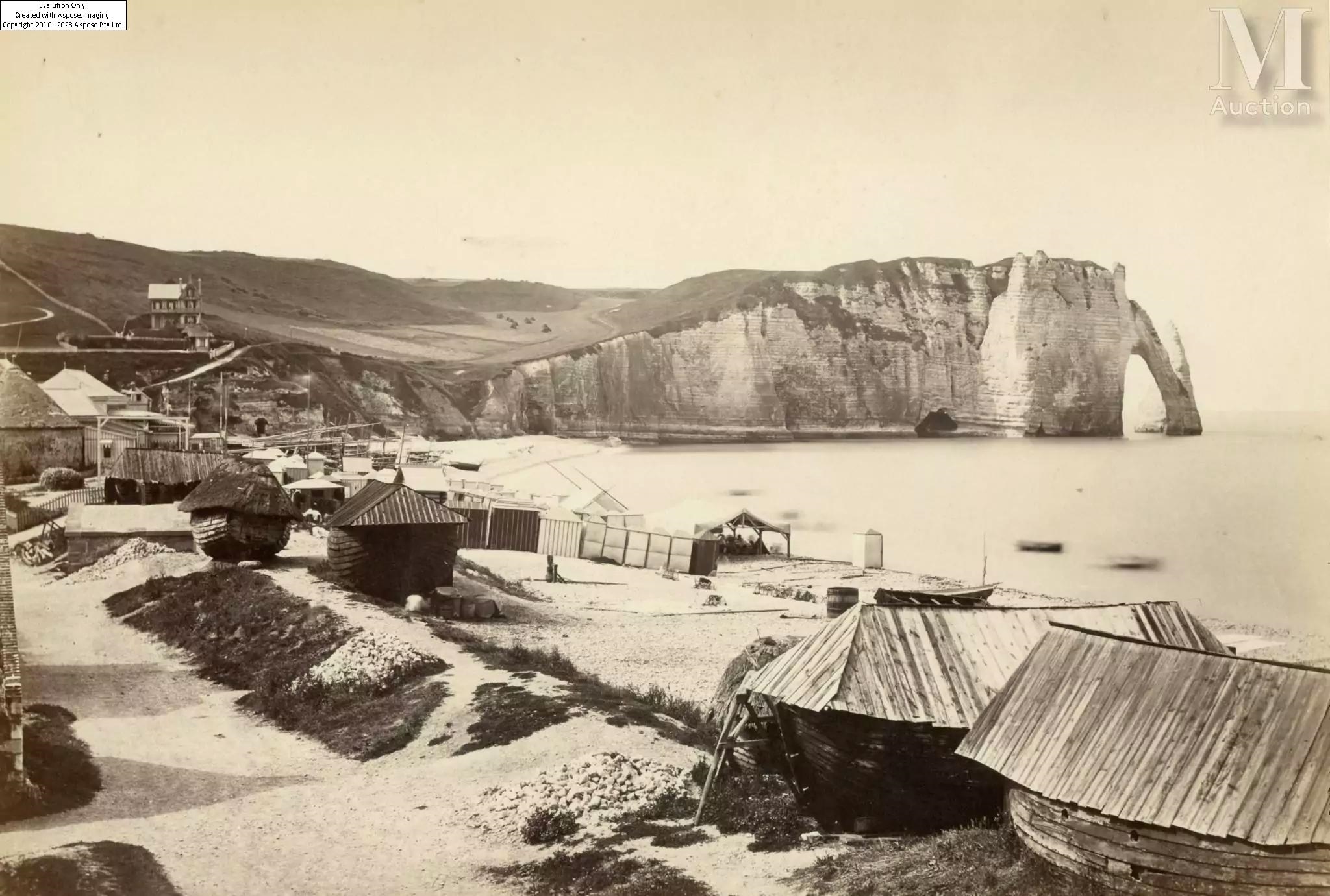 Louis-Alphonse Davanne | Étretat : caïques sur la plage (Circa 1865 ...