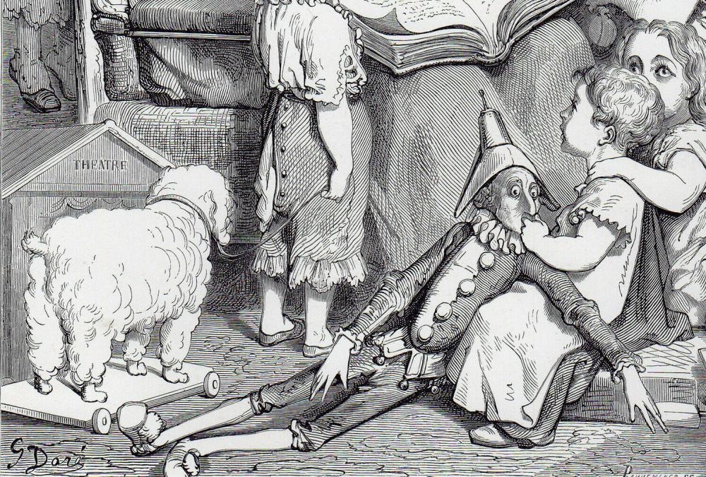 Gustave Doré | Gustave Dore Family Storytelling 1880 Wood Engraving ...