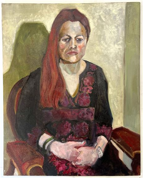 Robin Symes | UNTITLED PORTRAIT OF LADY WITH RED HAIR | MutualArt
