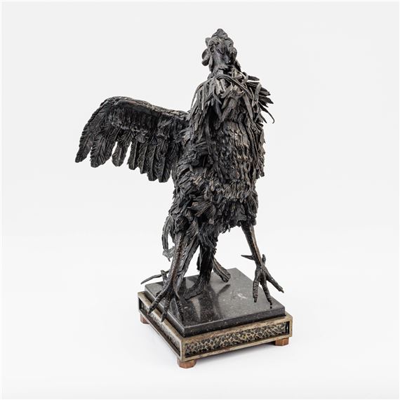 Lode van Boeckel | A wrought iron sculpture of a rooster | MutualArt
