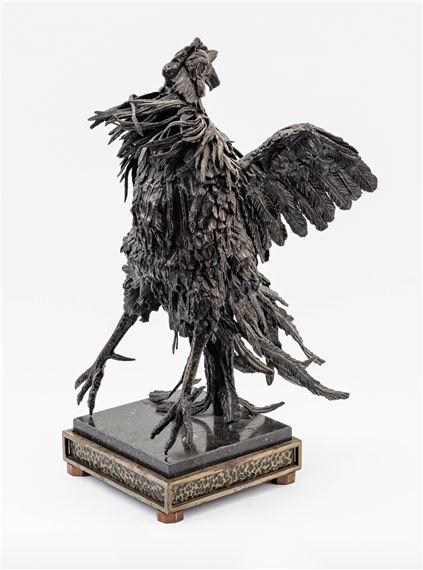 Lode van Boeckel | A wrought iron sculpture of a rooster | MutualArt