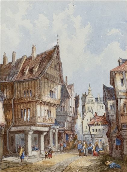 Samuel Prout | A continental street scene | MutualArt