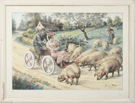 Georges Redon | The trailer (1904) | MutualArt