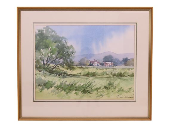 Alan Simpson | Alan Simpson: English Landscape with cottages | MutualArt