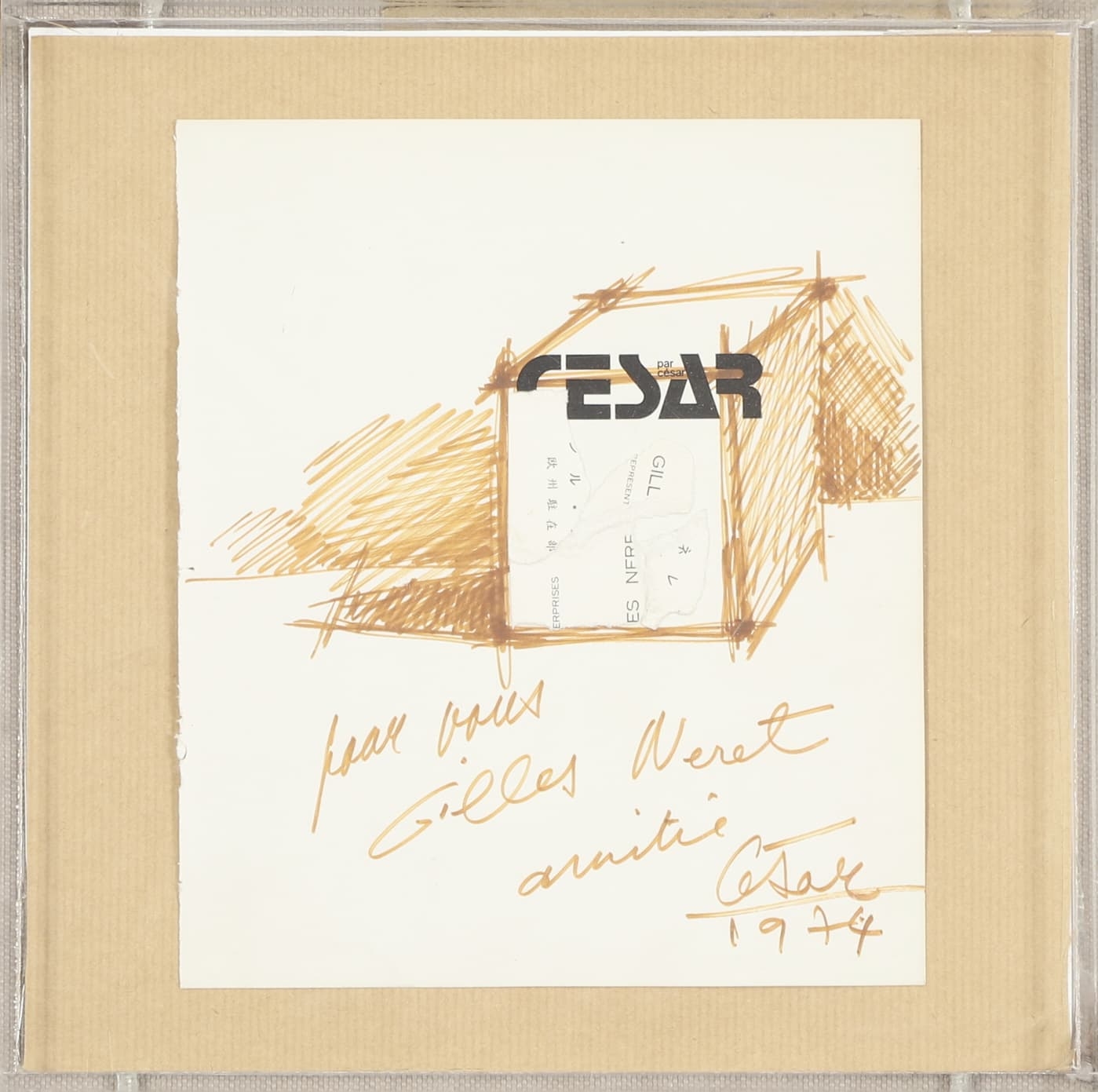 César Baldaccini | Portrait de compression, 1974 (1974) | MutualArt