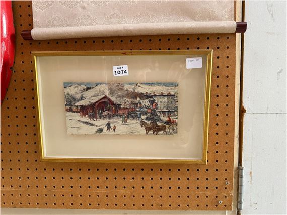 George Mathis | Framed Print, George Mathis, Train at Station in Winter ...