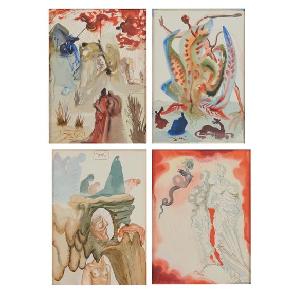 Salvador Dalí | Hell Canto 17, Hell Canto 23, Purgatory Canto 23, and ...