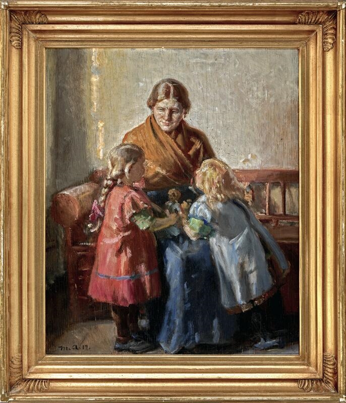 Michael Peter Ancher | Moder og Børn (1917) | MutualArt