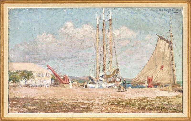 Hugo Larsen | Harbour scene from St (1906) | MutualArt