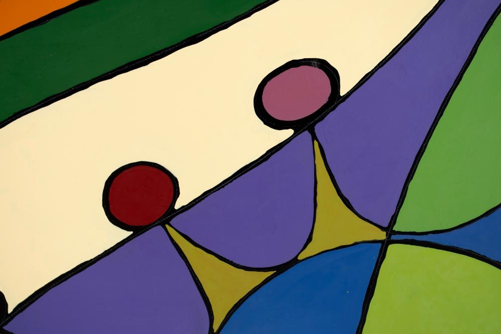 Brother Mel Meyer | Large format vibrant wall sculpture of geometric ...