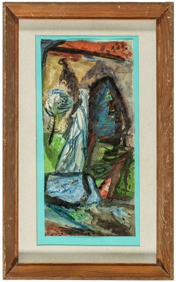 Imre Ámos | Nőalak fánál, 1940-es évek (1940) | MutualArt