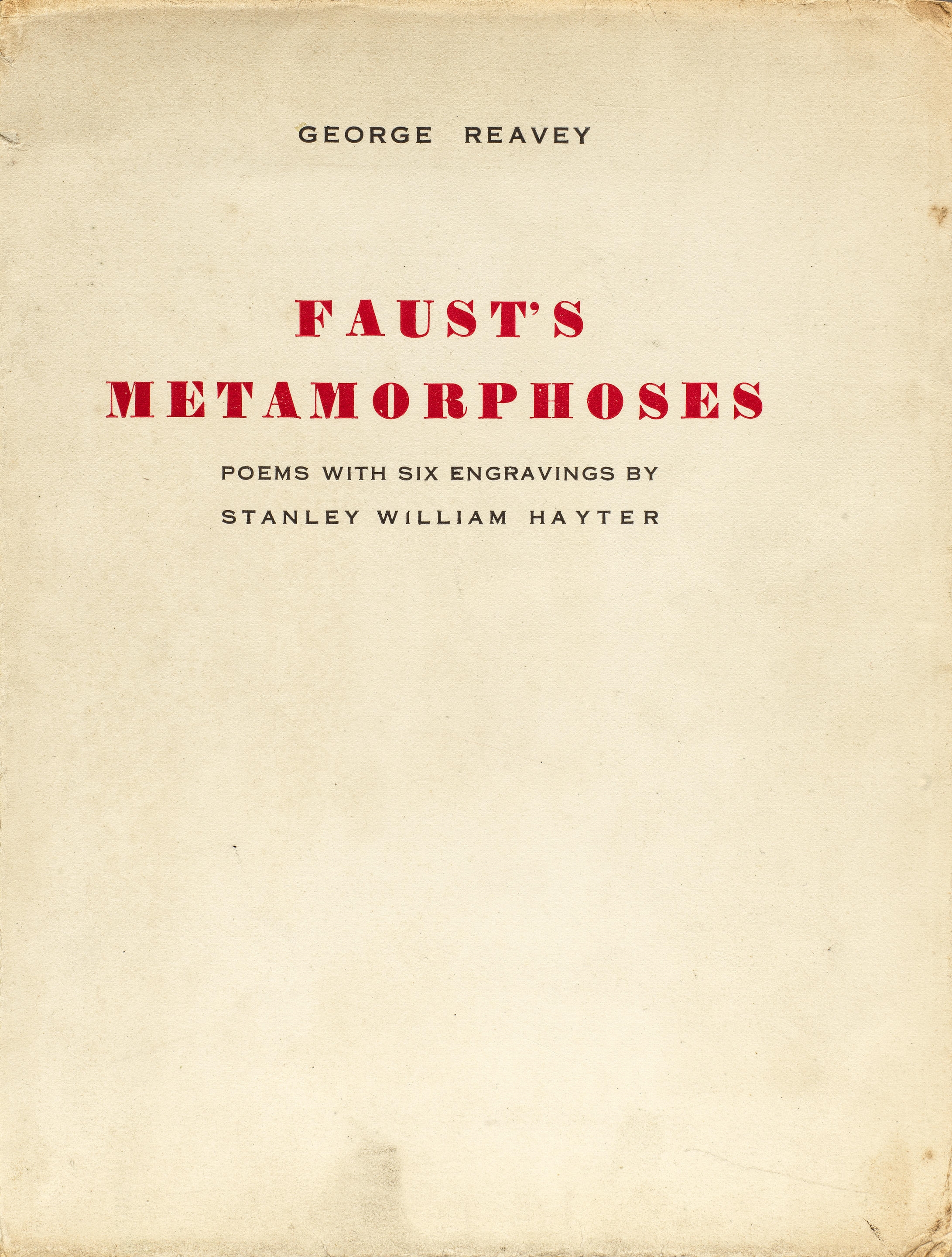 Stanley William Hayter | HUGNET (GEORGES) Ombrees portées, 1932; REAVEY ...
