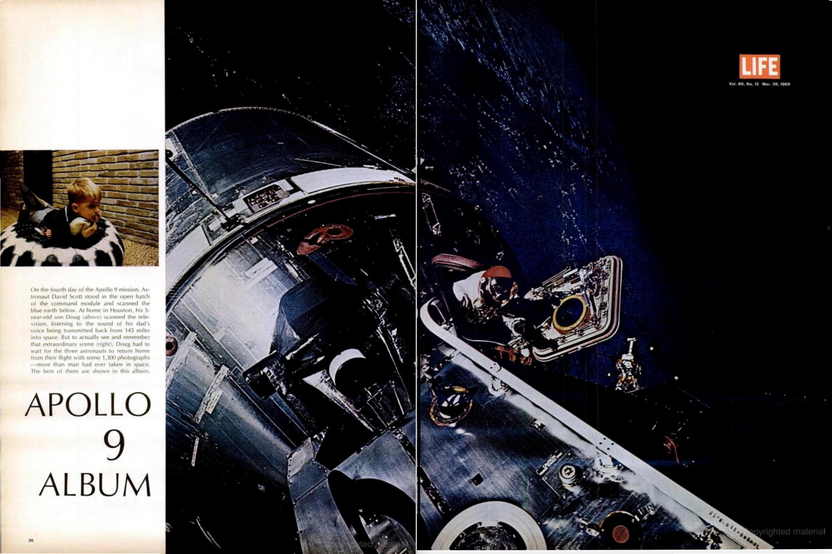 Russell Louis Schweickart | [Apollo 9] DAVID SCOTT IN THE SPACECRAFT ...