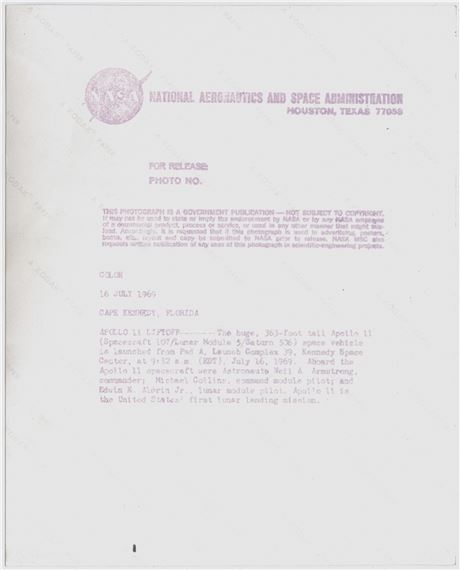 Kennedy | NASA, 16 July 1969 (1969) | MutualArt