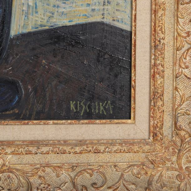 Isis Kischka | VASE BLEU AUX ROSES | MutualArt