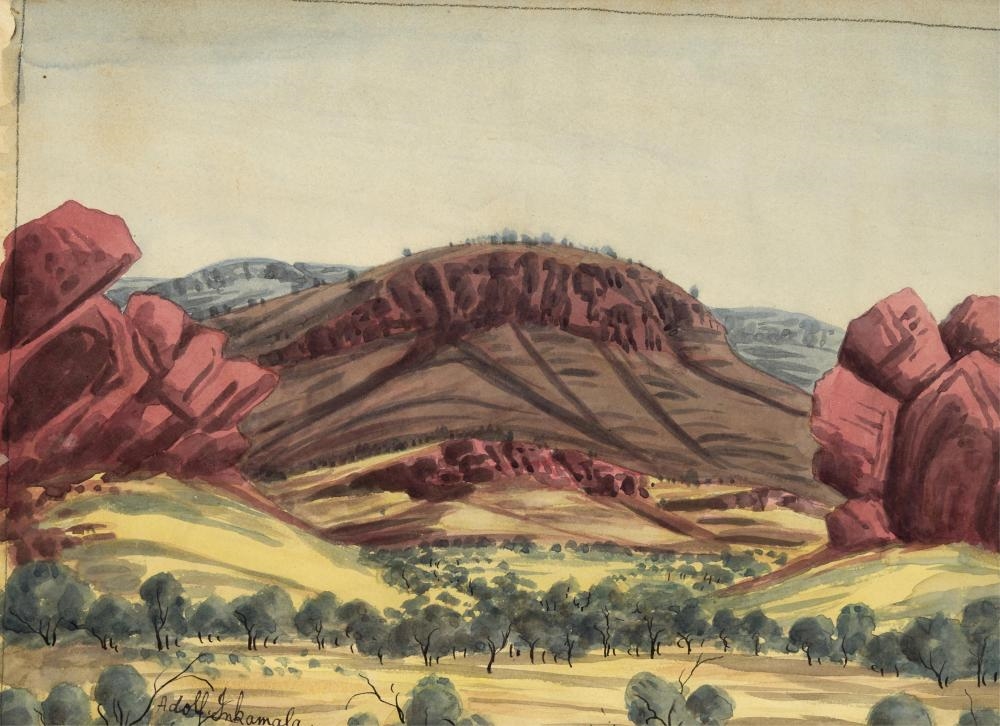 Adolf Inkamala | Central Australian Landscape | MutualArt