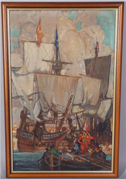 Elijah Albert Cox | Elizabethan sailing ships | MutualArt
