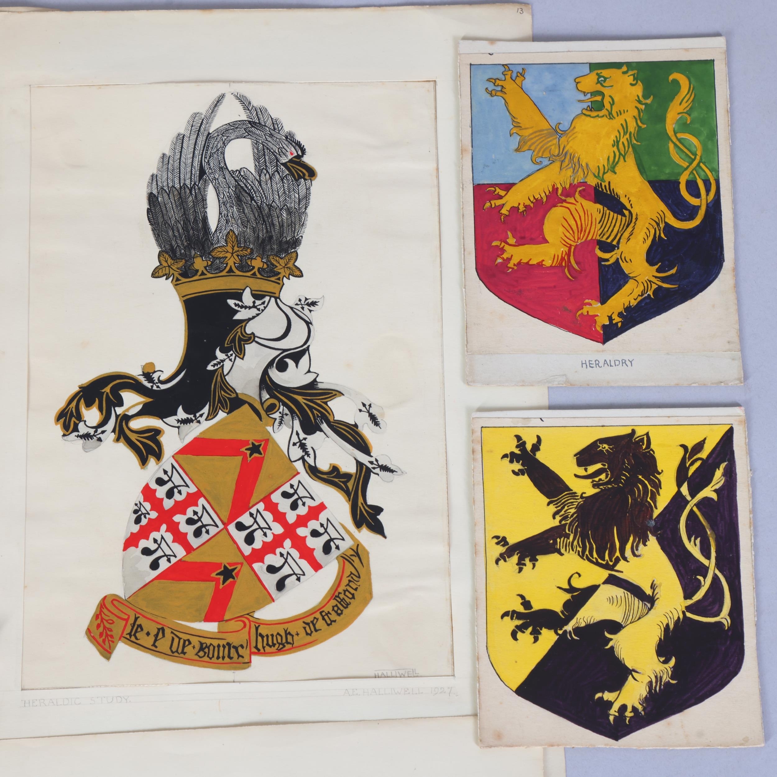 Albert Edward Halliwell | a group of original painted designs relating ...