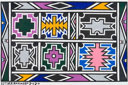 Esther Mahlangu | Untitled (Ndebele Patterns) (2020) | MutualArt