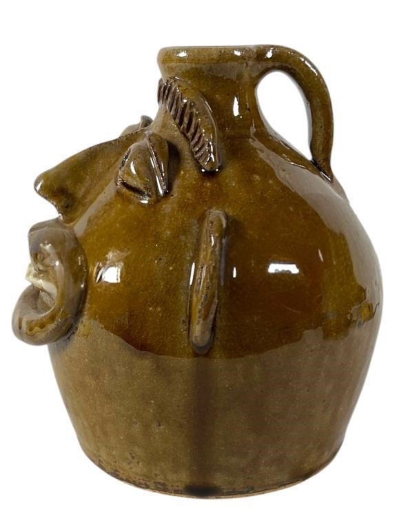 Otis Norris | Otis Norris Folk Pottery Face Jug | MutualArt
