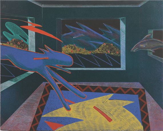 Jean Dibble | Jean Dibble (b. 1953) Pastel. “Death Cat + Mr. Fish ...